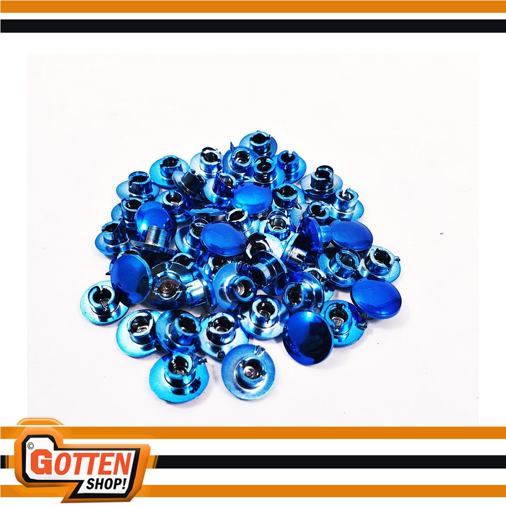 Jual Tutup Baut L Baut 10 Kancing Baut Warna Biru 50 Pcs | Shopee Indonesia