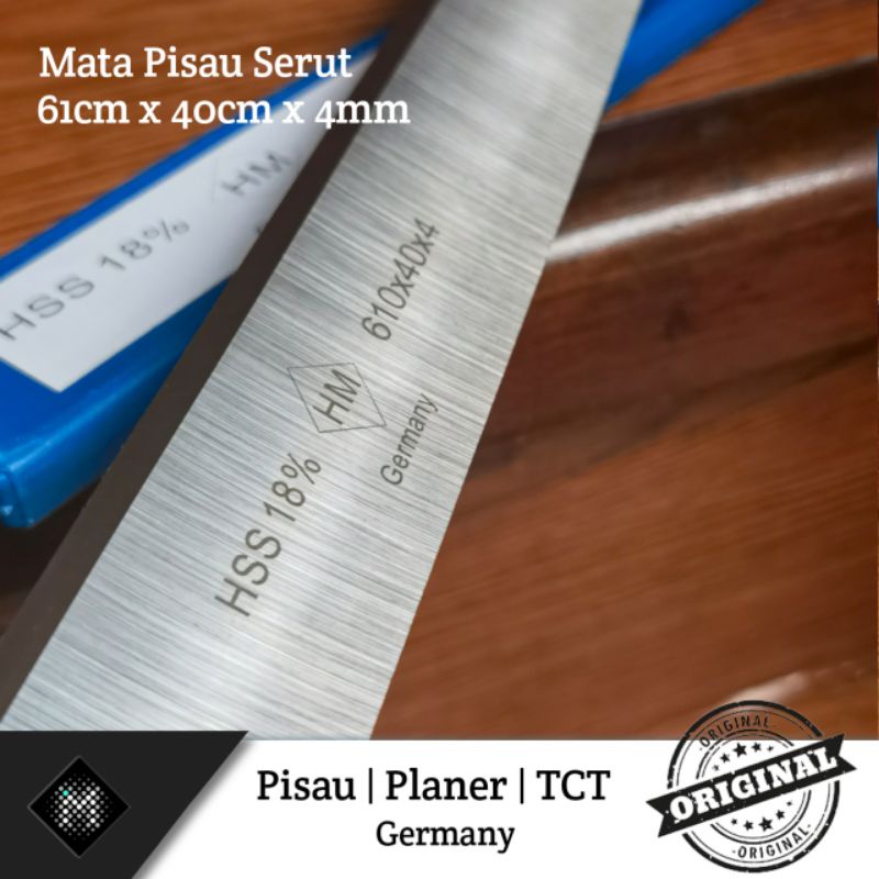 Jual Pisau planer serut kayu 610x40x4 Hss HM mata mesin ketam jointer ...