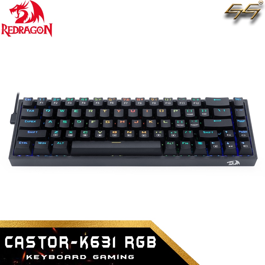Jual Keyboard Gaming Mechanical 65% RGB REDRAGON CASTOR K631RGB K631 RGB 65% Mechanical Gaming ...