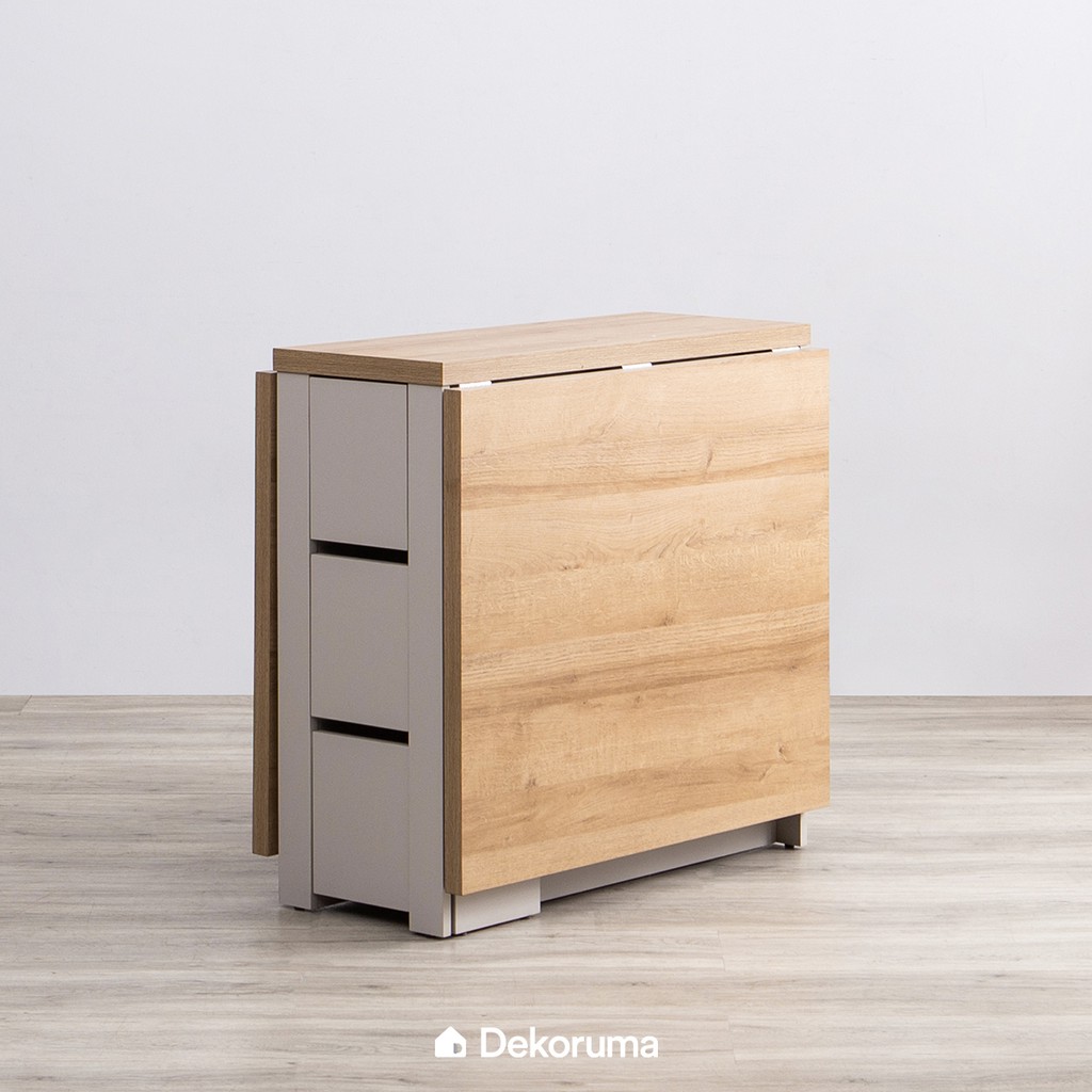 Jual Dekoruma Yver Meja Makan Kayu Lipat Minimalis Multifungsi dengan ...