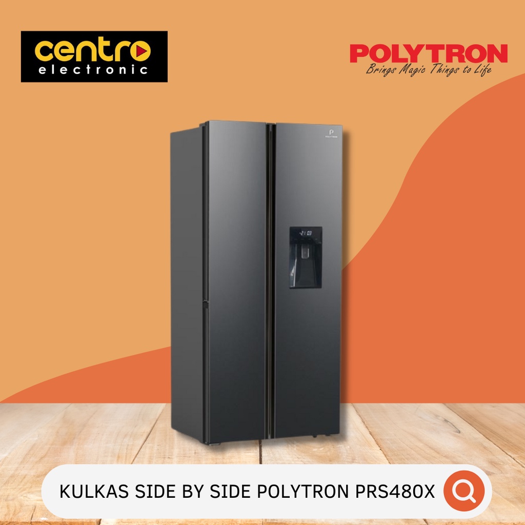 Jual POLYTRON KULKAS SIDE BY SIDE INVERTER DISPENSER 450 L PRS480X ...