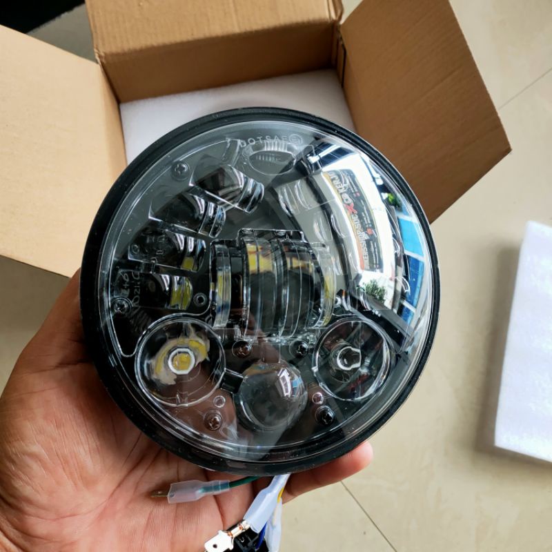 Jual lampu daymaker 16 LED DOT SAE E9 dus hitam polos | Shopee Indonesia