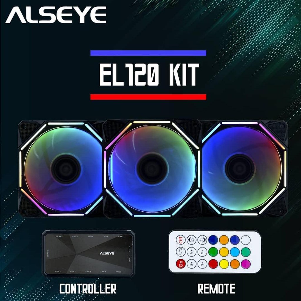 Jual Alseye 3X Fan Pentagon EL-120 A-RGB Kit Controller | Shopee Indonesia