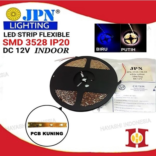Jual LED strip DC 12V 4.8W 3528 IP20 TEMBAGA PCB KUNING 10m roll ...