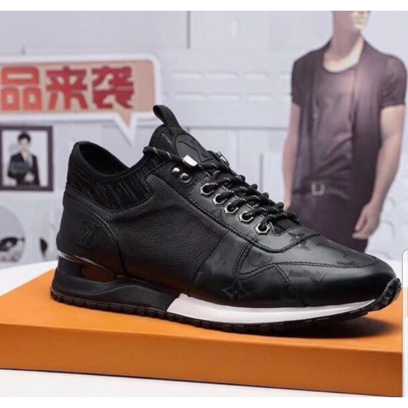 Jual SEPATU SNEAKER PRIA L'88102 BLACK MIRROR LIST PUTIH | Shopee Indonesia