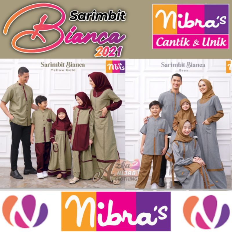 Jual SARIMBIT NIBRAS 2021 BIANCA / BAJU MUSLIM COUPLE KELUARGA ...