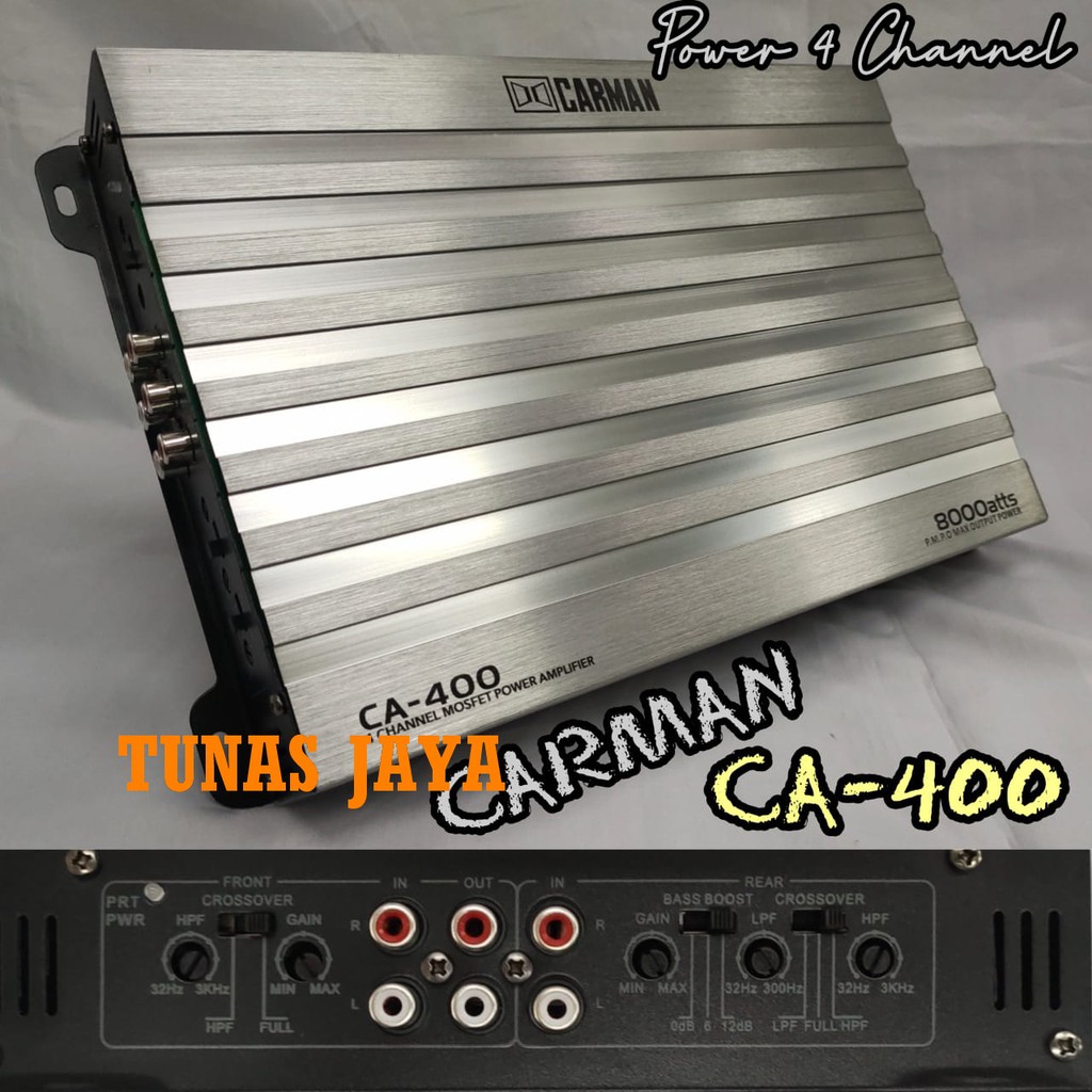 Jual Power Amplifier Mobil Carman CA400 CA 400 8000watt 4channel | Shopee Indonesia