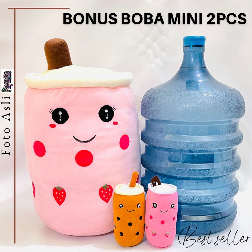 Jual Boneka Boba Jumbo Besar Tinggi 45cm Bonus 2pcs Boba Mini Kain ...