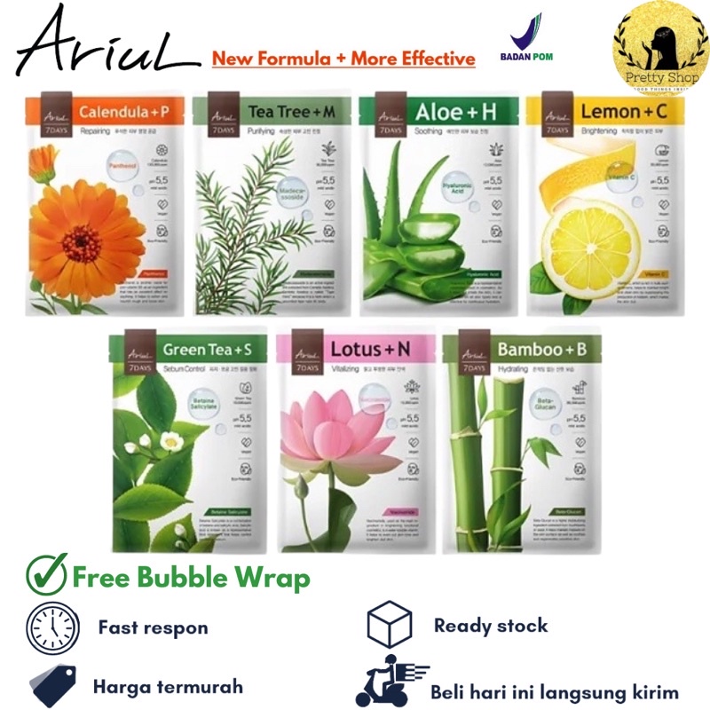 Jual Ariul 7days Mask - 7 Varian - Masker Wajah | Shopee Indonesia