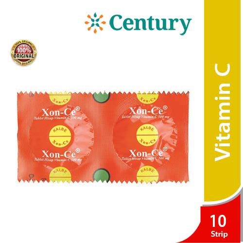 Jual Xon-Ce Vitamin C Tablet Hisap Rasa Jeruk - isi 10 strip @ 2 Tablet ...