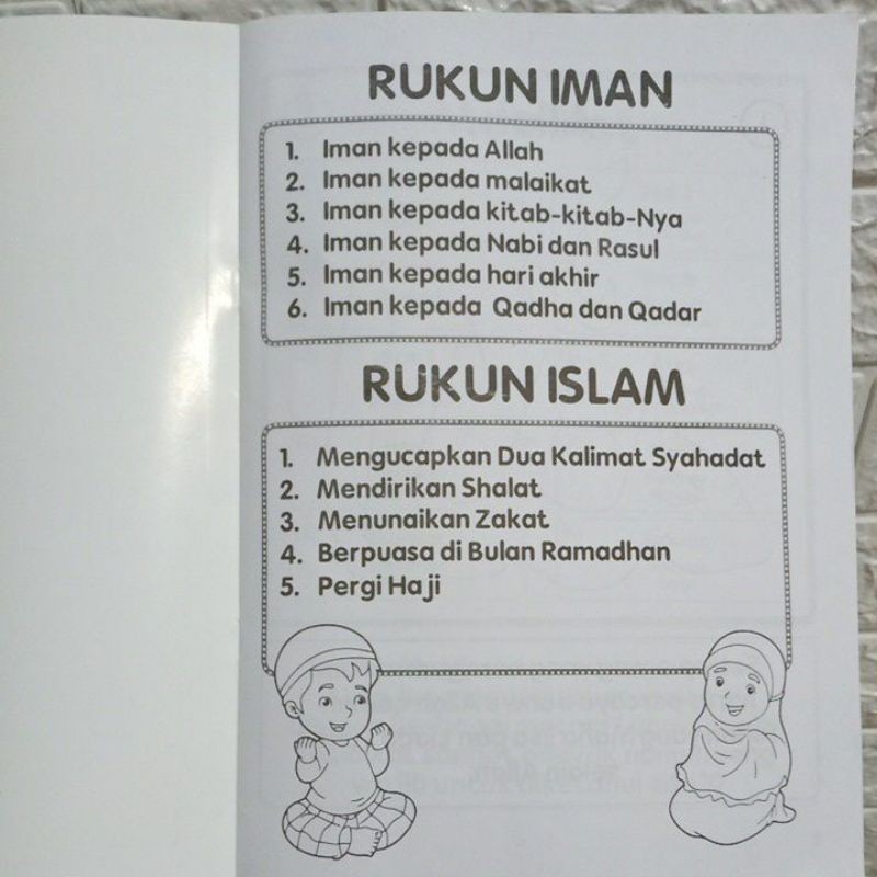 Jual Buku Mewarnai Rukun Iman Dan Rukun Islam/aktivitas Paud dan Tk ...