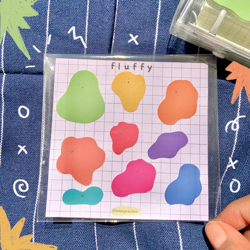 Jual Fluffy Sticker Sheet Rainbow Isi 9 sticker by sourpeachsv | Shopee ...