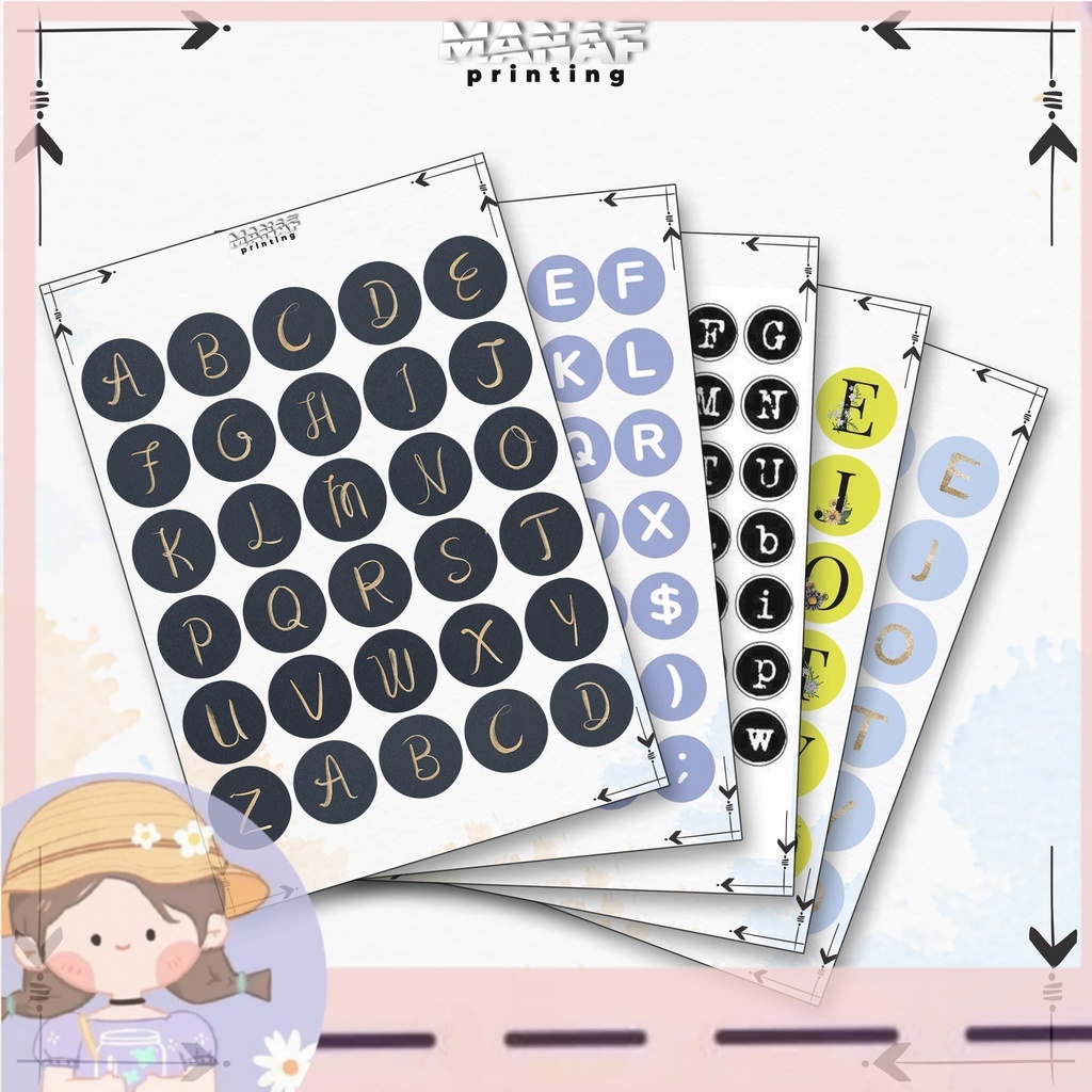 Jual [HNR] Stiker Huruf Alphabet Cutting Sticker Buku Huruf Murah ...