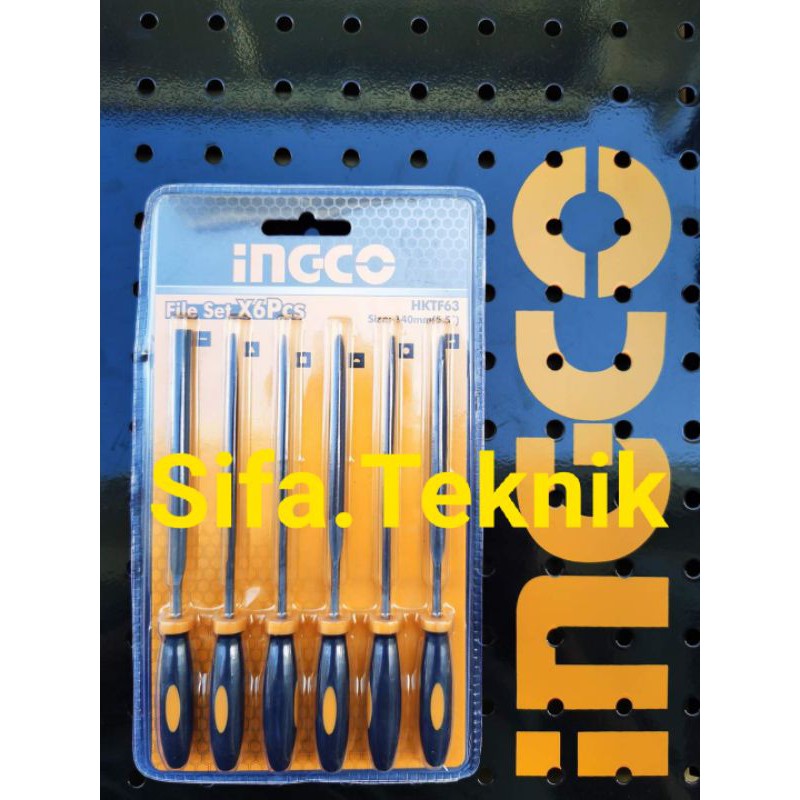 Jual KIKIR KECIL BESI FILE SET MINI 6 PCS INGCO | Shopee Indonesia