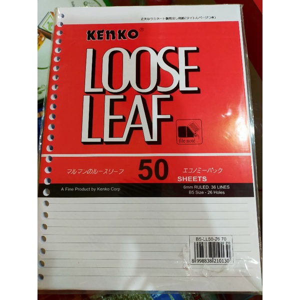 Jual ATK : Isi Binder Kenko Loose Leaf B5 Bergaris | Shopee Indonesia