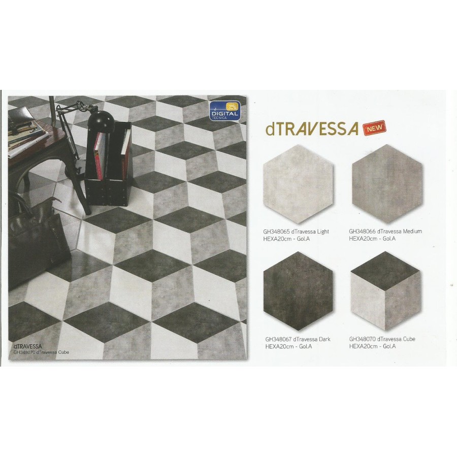 Jual ROMAN Keramik Interlok Hexagonal 34x39 cm dModesto dTravessa ...