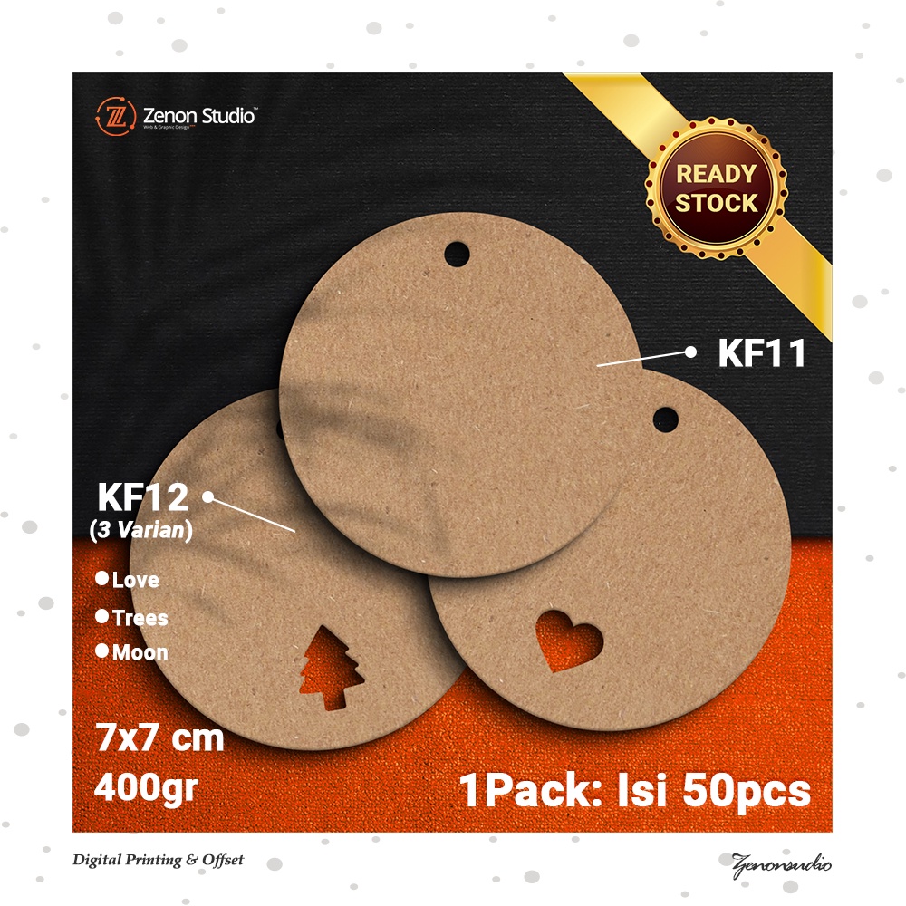 Jual [50pcs] Hangtag Kraft Bulat Kemasan packaging (Ready Stock ...