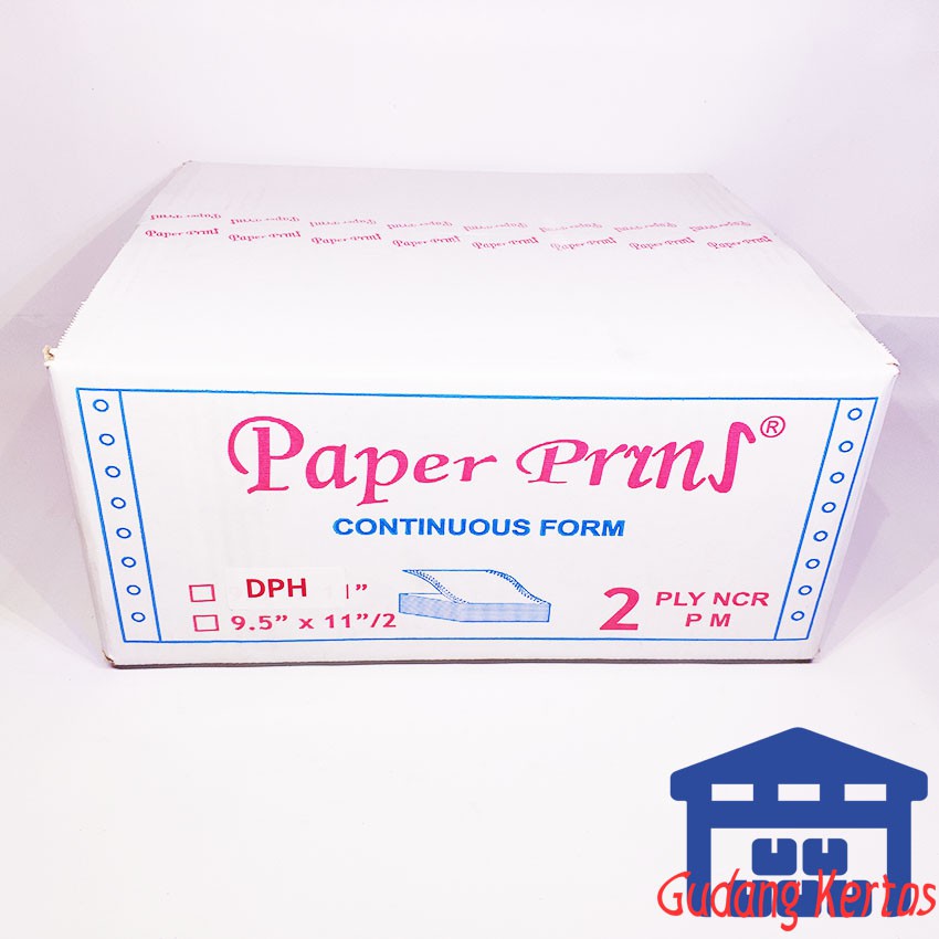 Jual CONTINUOUS FORM 91/2 /2 X 11/2 2PLY PAPERPRYNS (BAGI 4 WARTEL ...
