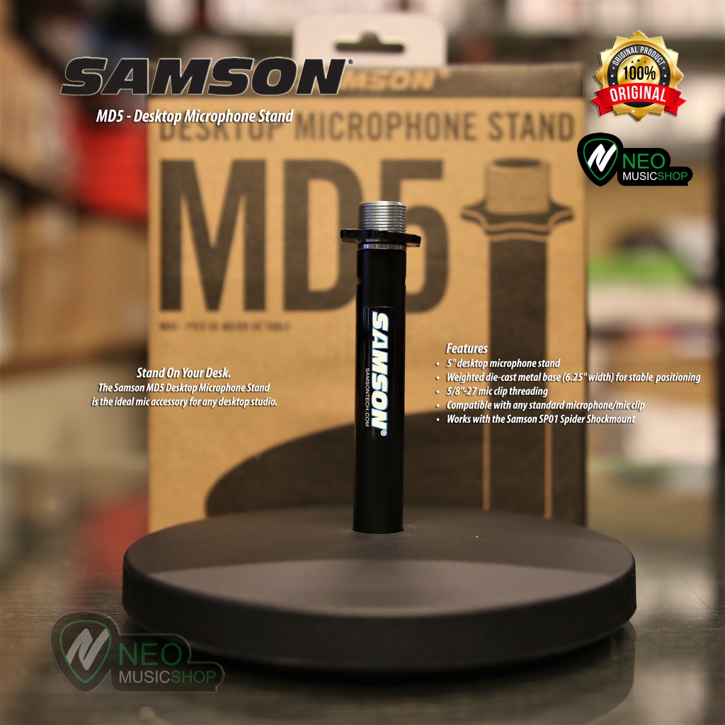 Jual Samson MD5 Desktop Microphone Stand | Shopee Indonesia