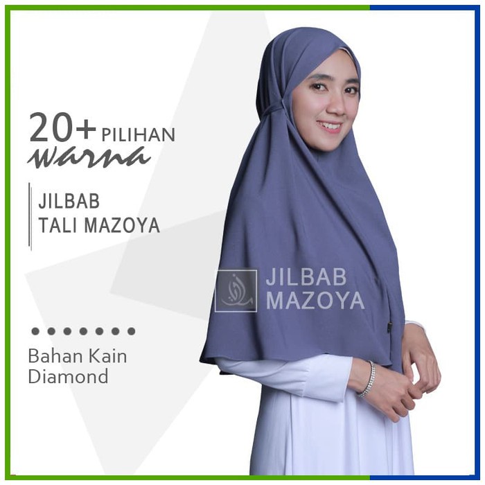 Jual Jilbab Instan Tali Mazoya Simpel Hijab Non Pet Diamon Crepe ...