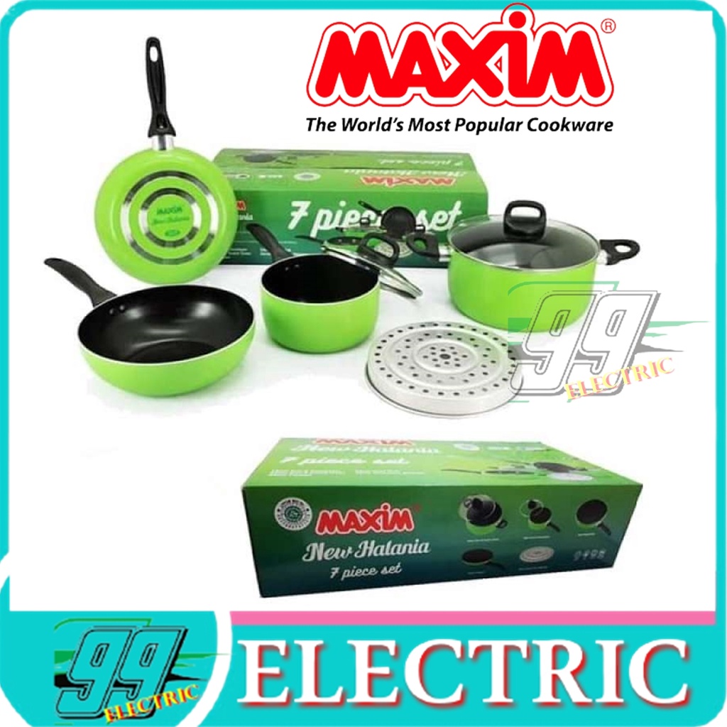 Jual Maxim New Halania 7 Set - Hijau/ Panci set Murah/ Panciset Dapur ...