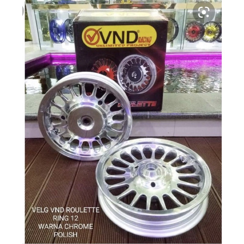 Jual velg motor racing roulette ring 12 VND racing vario beat scoopy genio spacy 215/250-12 ...