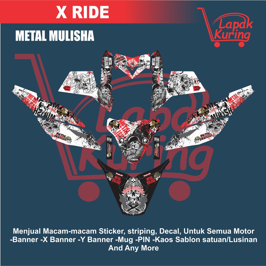 Jual DECAL STICKER MOTOR YAMAHA X RIDE META MULISHA | Shopee Indonesia