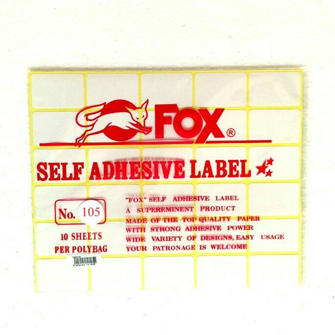 Jual Fox Label Sticker Self Adhesive Kertas Stiker Label Undangan Nama ...