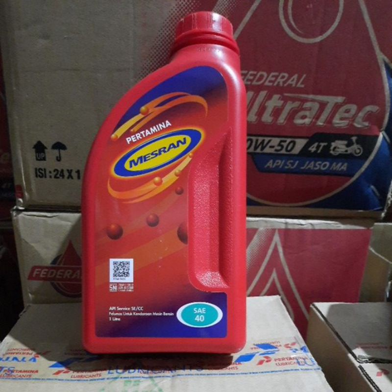 Jual OLI PERTAMINA MESRAN SAE 40 1L API SERVICE SE/CC | Shopee Indonesia