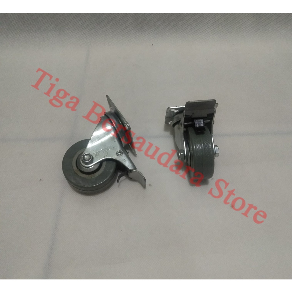 Jual Roda Rem gerobak Troli kereta 2" / roda Karet 2 inch Hidup XP ...