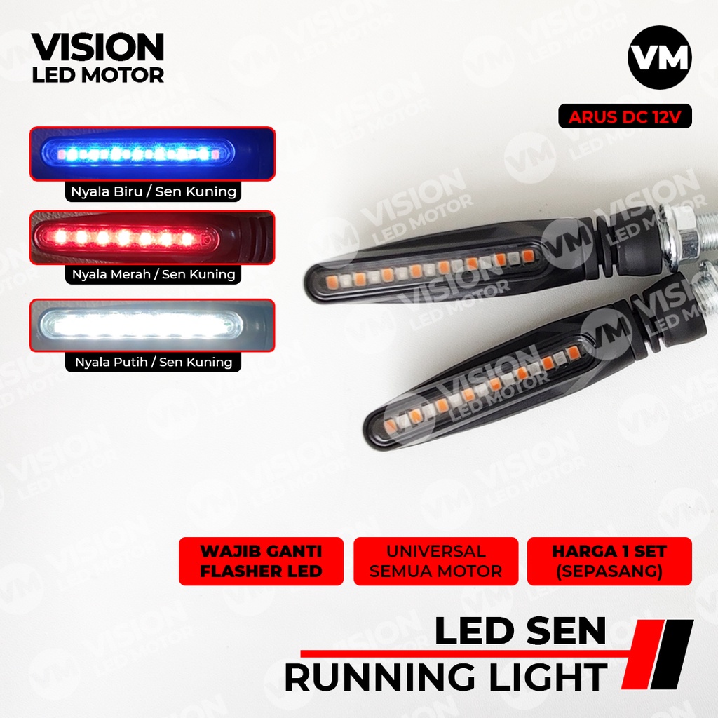 Jual [WERACE] LED SEN / SEIN RUNNING / RUNING LIGHT / SEN RUNNING PANAH 2 SISI / SEN RUNNING ...
