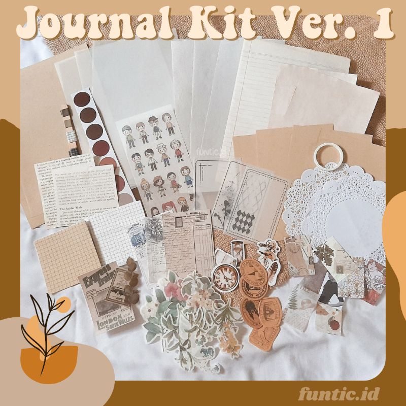 Jual Journal kit Vintage aesthetic DIY Scrapbook kit Journaling set ...