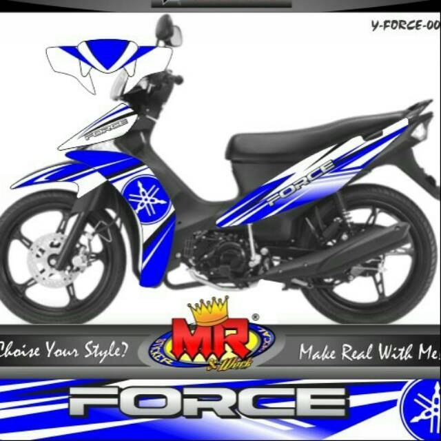 Jual Decal Dekal Vega Force biru putih Stiker Sticker full body desain ...