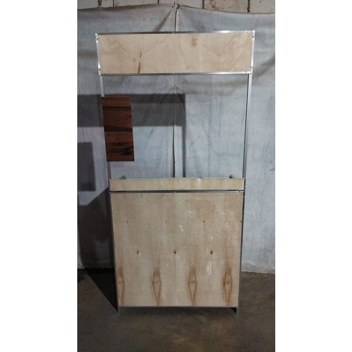 Jual stand booth jualan lipat portable atap polos ambalan tatakan depan ...