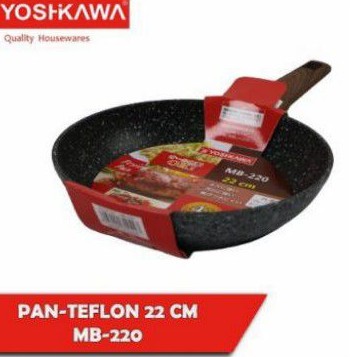 Jual YOSHIKAWA MINOWA PANCI CERAMIC PENGGORENGAN FRYPAN MARBLE 22CM- MB-220 | Shopee Indonesia