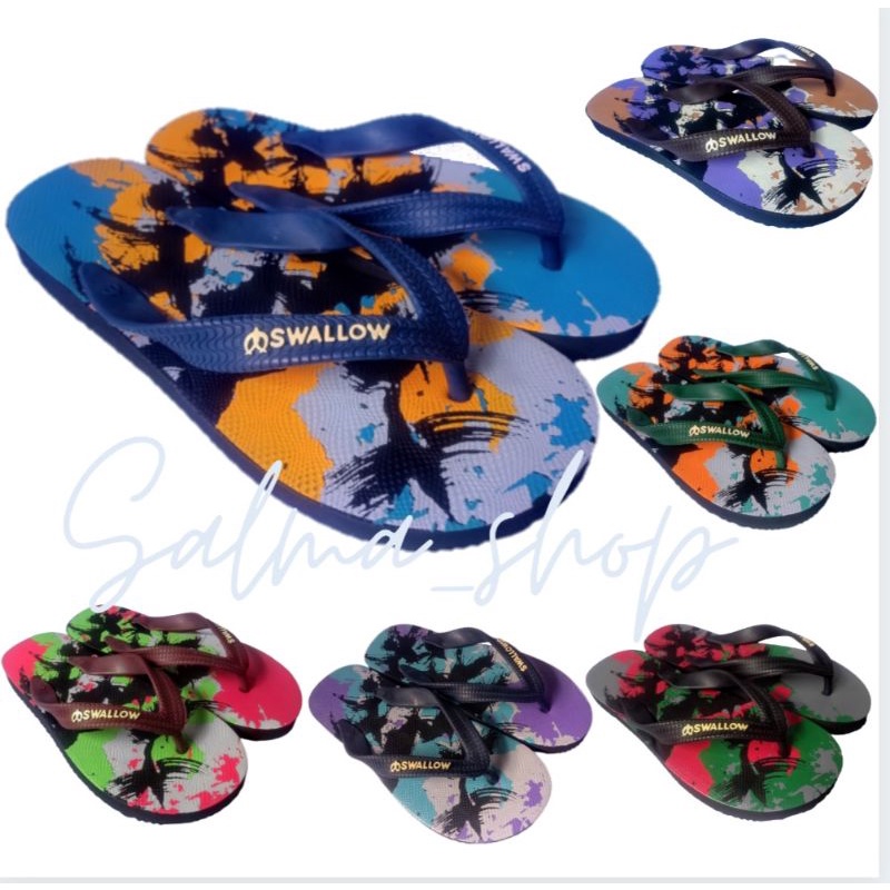 Jual Sandal Sendal Jepit Swallow Motif Pantai Casual Pria Wanita ...
