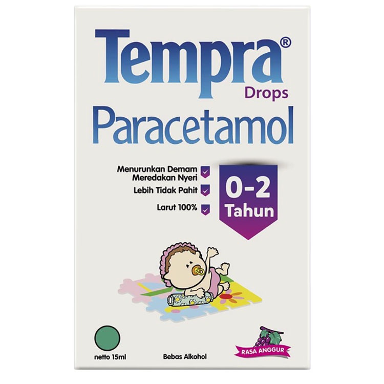 Jual Tempra Drops Syrup Paracetamol Anak (0-2 Tahun) Rasa Anggur 15 ml ...
