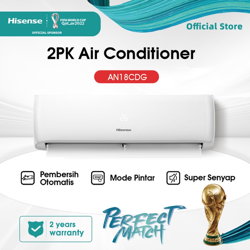 Jual Hisense AC Air Conditioner Standard 2PK - AN18CDG (Indoor+Outdoor ...