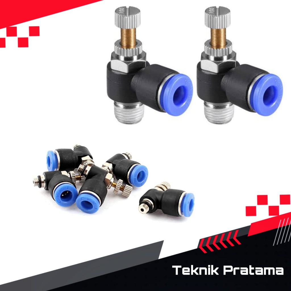 Jual FITTING SPEED CONTROL / FLOW CONTROL ELBOW SELANG 8 DRAT 3/8" / 16MM | Shopee Indonesia