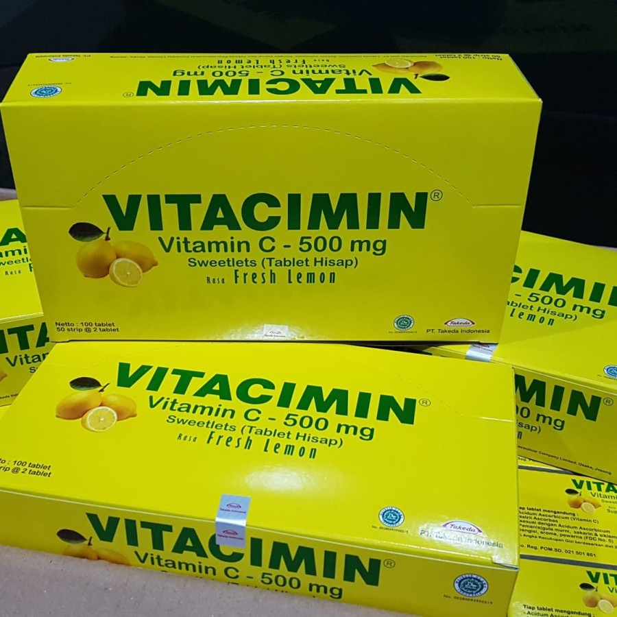 Jual Vitacimin C Sweetlets rasa FRESH LEMON ( 1 box = 100 tablet ...