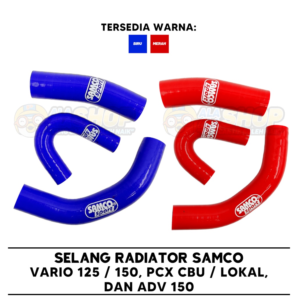 Jual Selang Radiator Samco Vario 125 150 PCX CBU Lokal ADV Radiator ...