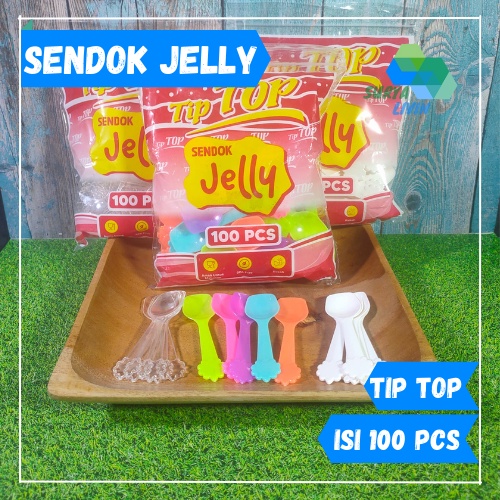 Jual Sendok Jelly / Puding (Bening / Putih / Warna) isi 100 pcs Merk ...