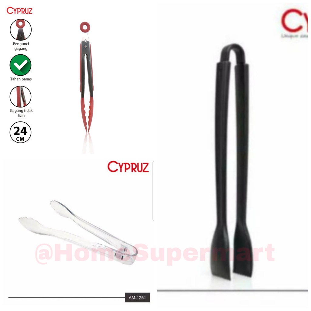 Jual Cypruz Kitchen House Tongs Nylon Pencapit Makanan Capitan Kue Roti ...