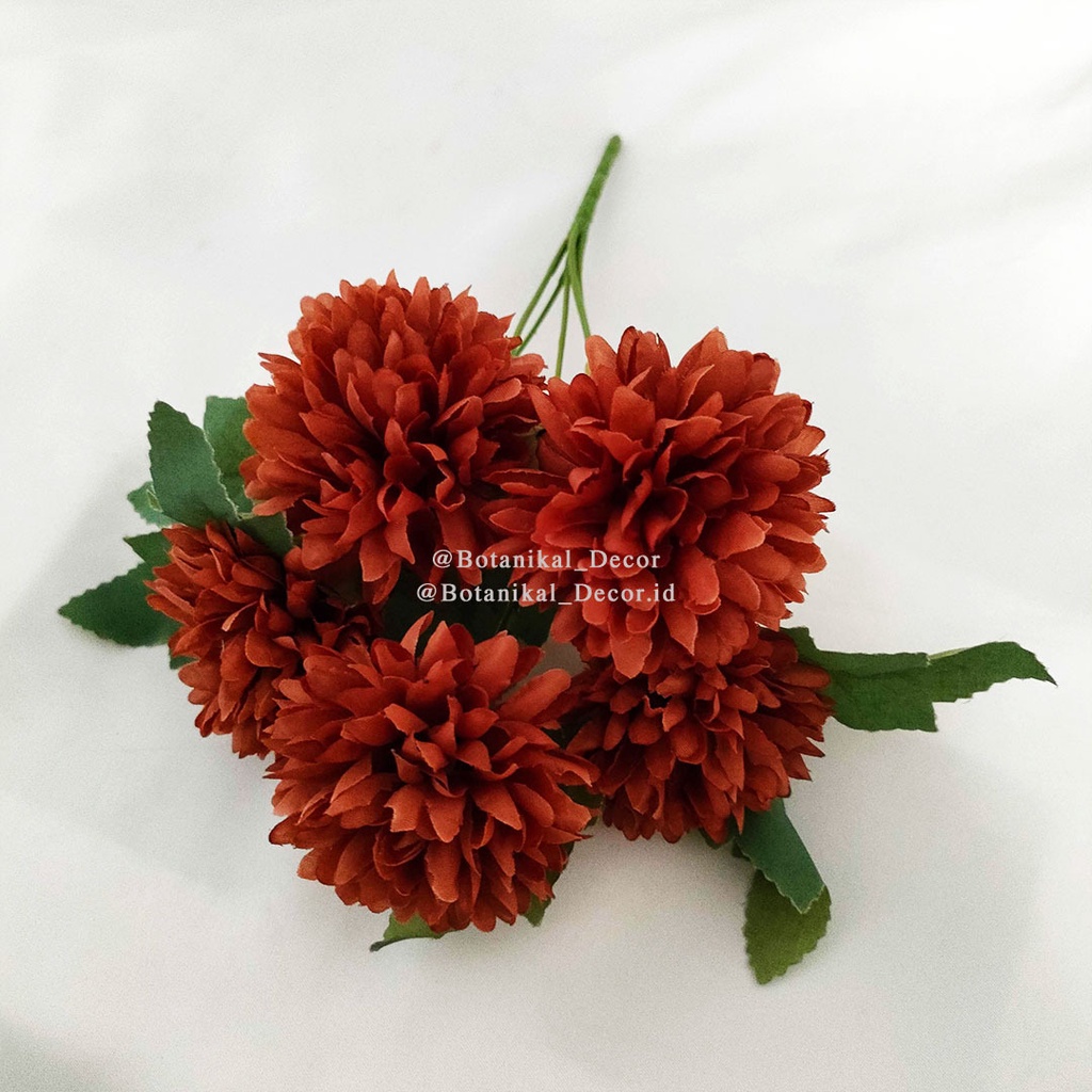 Jual Artificial Flower Pompom Mum Dandelion Premium Bunga Palstik Bunga ...