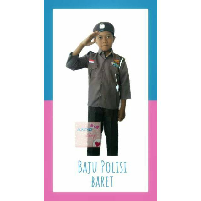 Jual Baju kostum profesi anak Polisi BARET | Shopee Indonesia