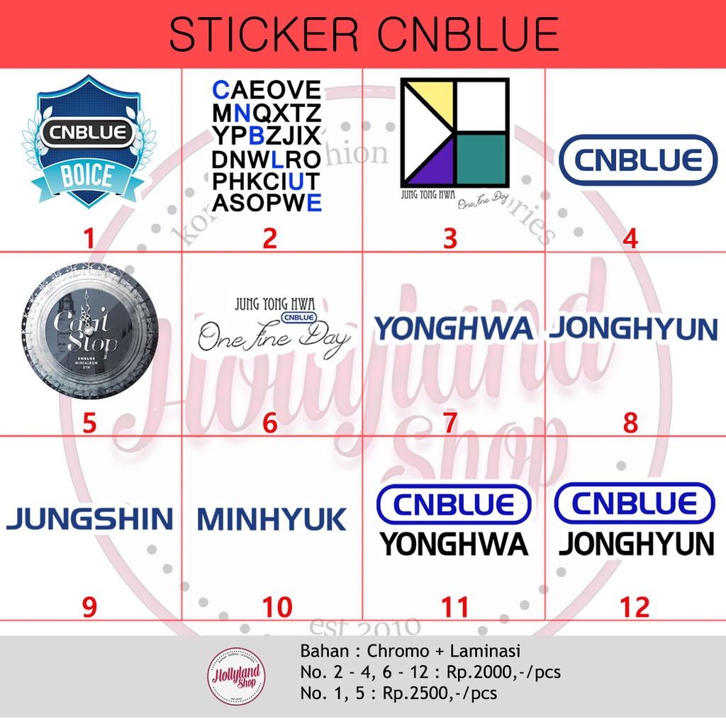 Jual Sticker CNBLUE Logo part 1 (5pcs Sticker) | Shopee Indonesia