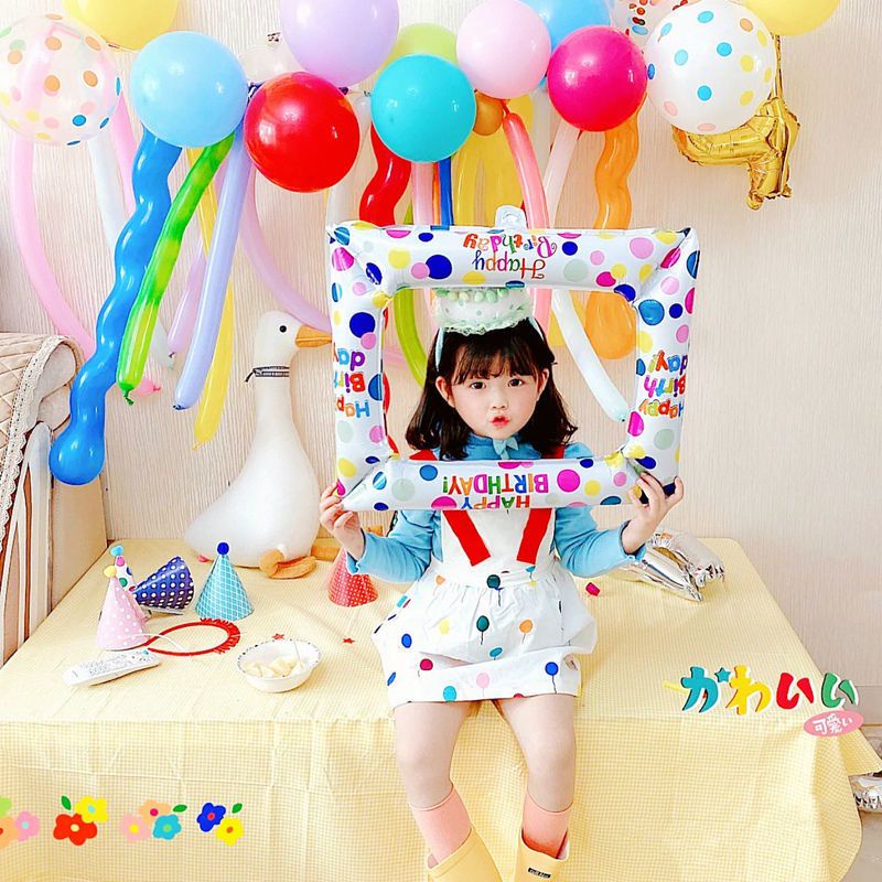 Jual BALON FOIL FRAME BINGKAI FOTO KOTAK BIRU PINK PUTIH UNIK LUCU ...