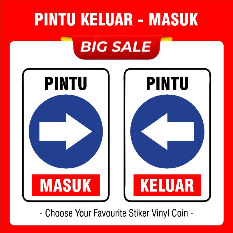 Jual Stiker Pintu Keluar - Masuk Vinyl A4 | Shopee Indonesia