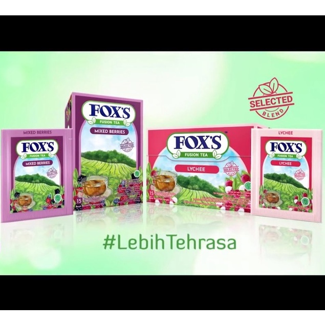 Jual FOX'S Fusion Tea Mixed Berries Lychee [1.7 g/15 pcs] | Shopee ...