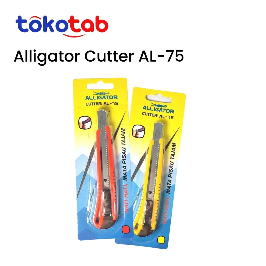 Jual Tokotab - Cutter ALLIGATOR AL-75 Ukuran Sedang | Shopee Indonesia